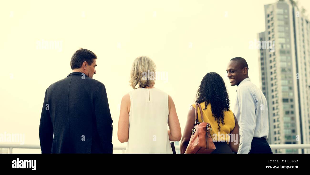 Business People Team Rear View Concept Stock Photo - Alamy