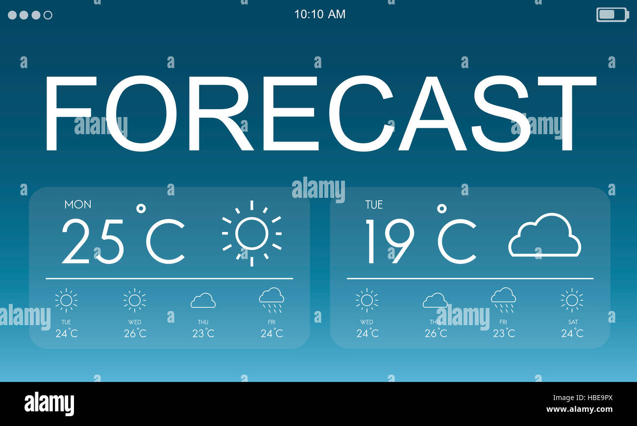 Forecast Weather Climate Temperature Concept Stock Photo - Alamy