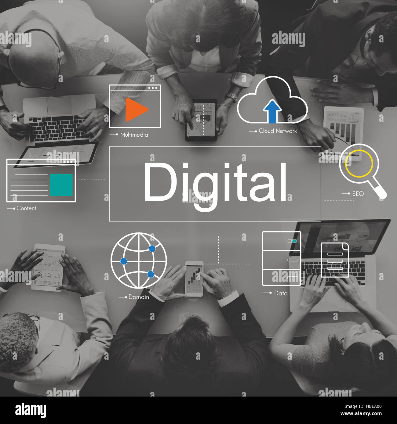 Big Data Domain Web Page SEO Concept Stock Photo - Alamy