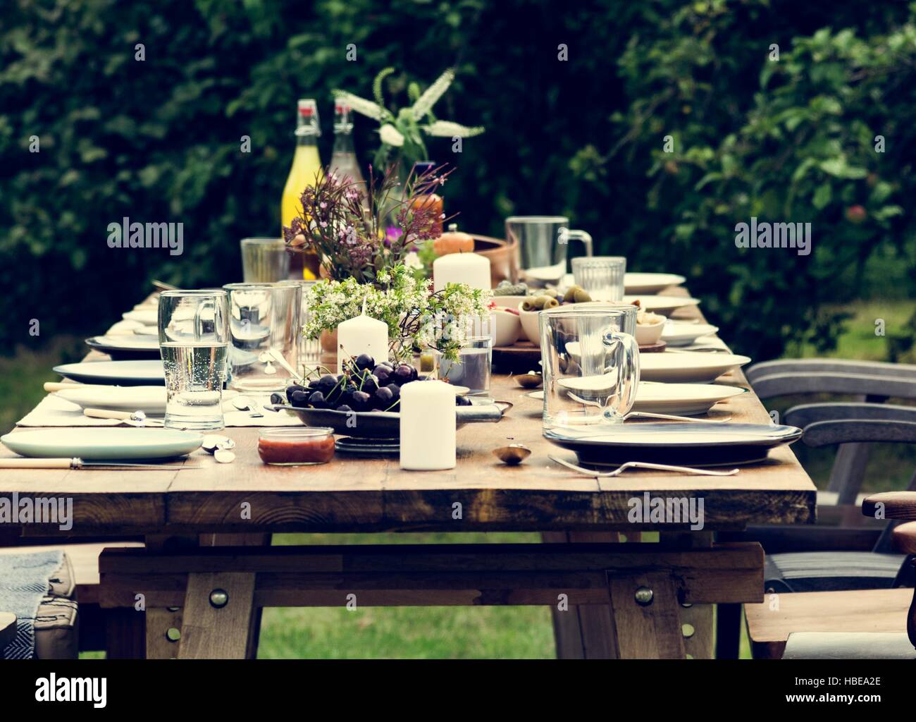 Table Dishware Decor Dinner Concept Stock Photo - Alamy