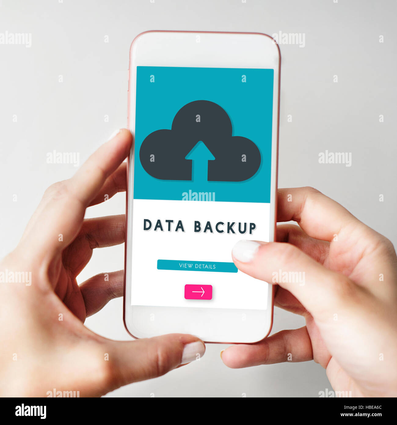 Cloud Backup Upload Transfer Sync Graphic Concept Stock Photo - Alamy