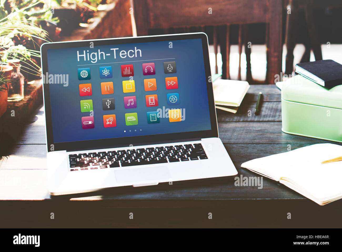 Multimedia Connection Digital Content Futuristic Concept Stock Photo ...