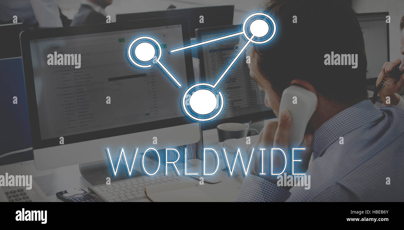 Global Communications Connection Globalization Technology Concept Stock ...