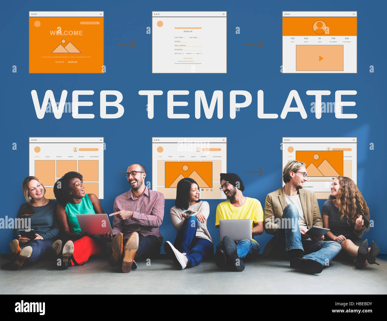 Web Template Website Design Concept Stock Photo - Alamy