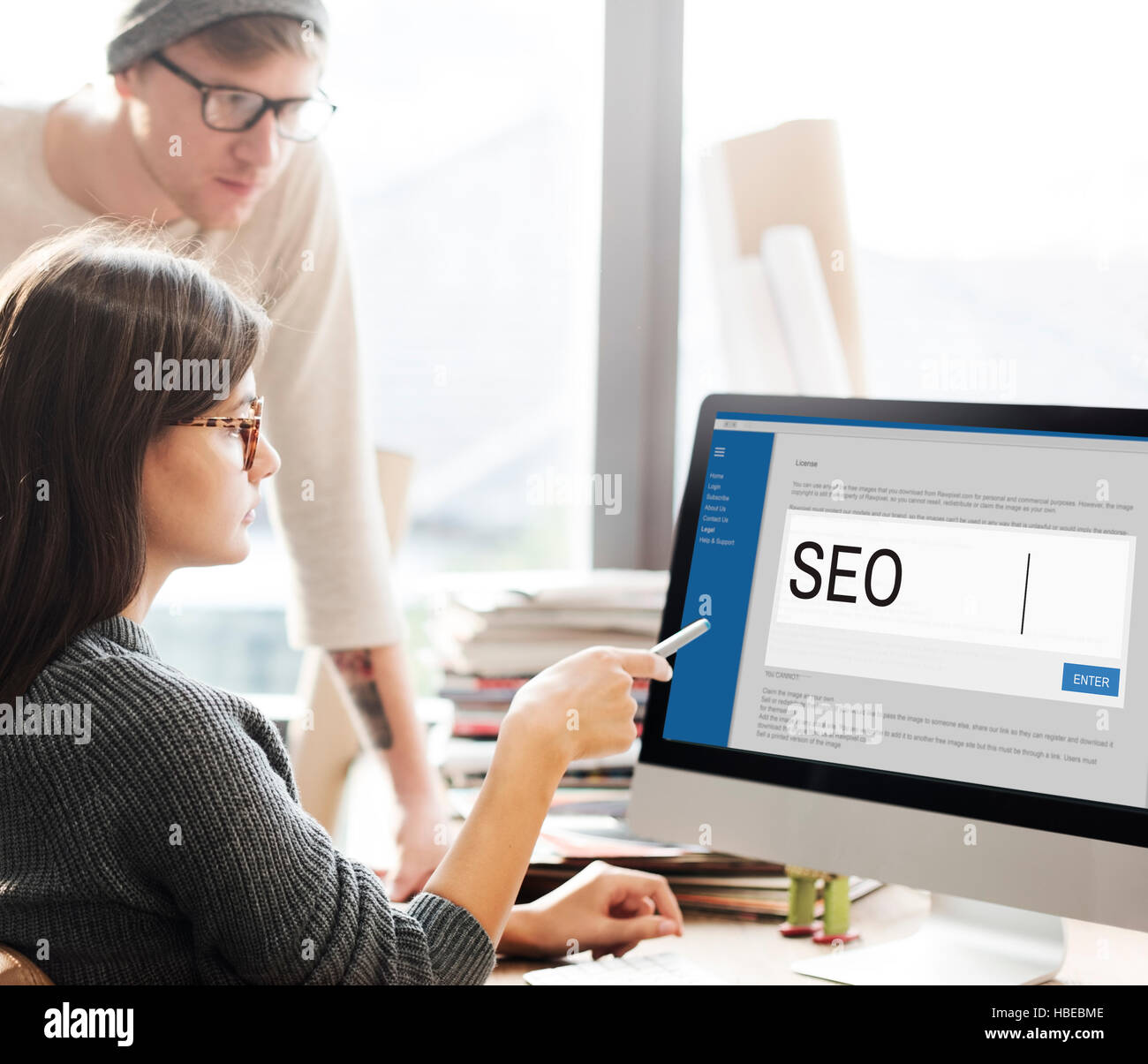 Digital Content Sharing Connect Website Searchbar Concept Stock Photo ...