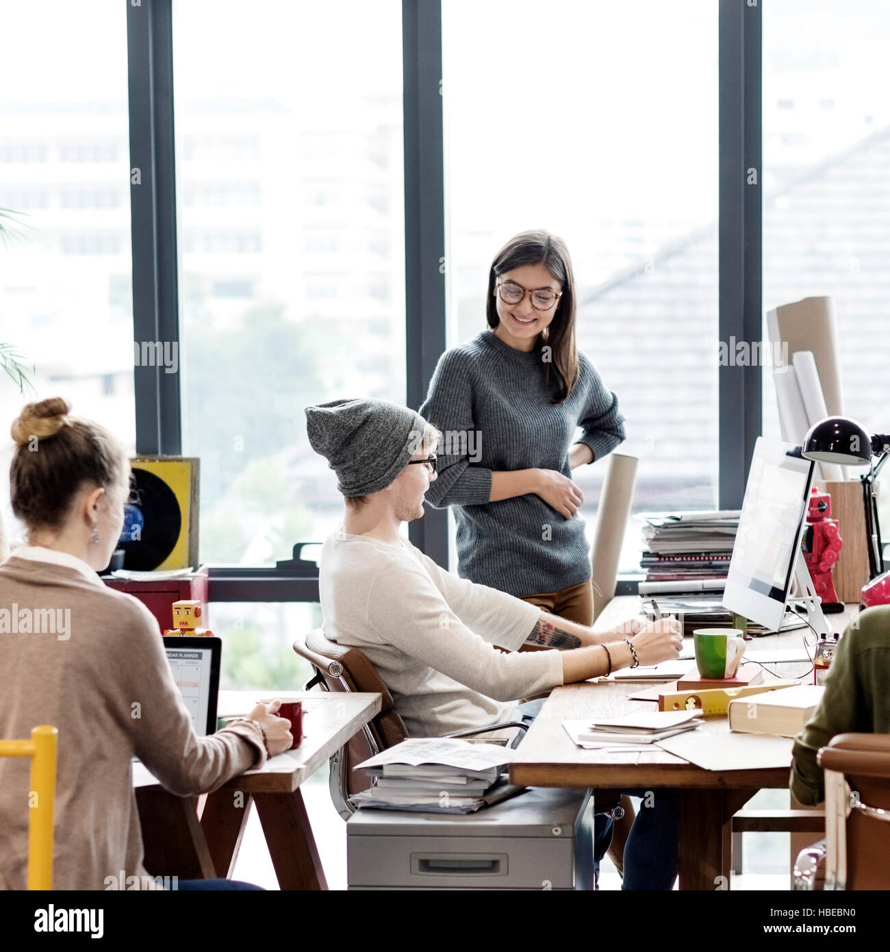Teamwork Discussion Meeting Brainstorming Start up Concept Stock Photo ...