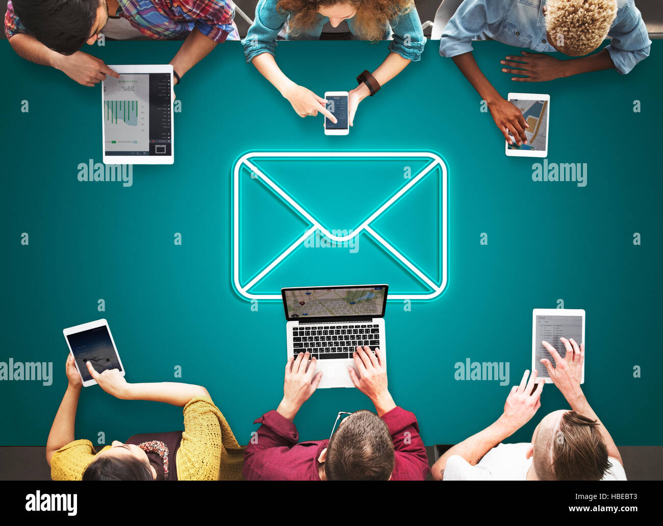 Message Letter Envelope Chat Graphic Concept Stock Photo - Alamy