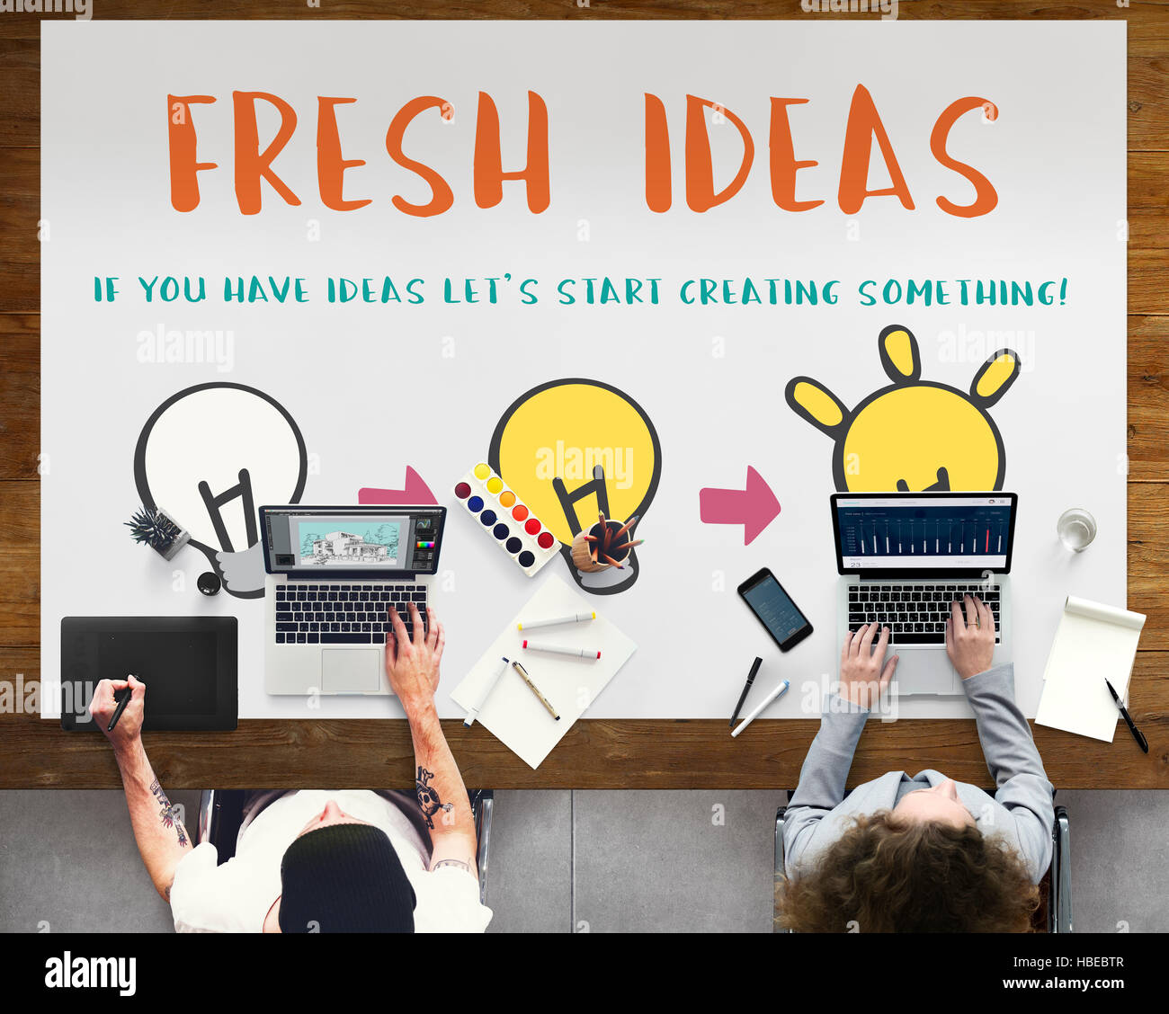 Fresh Ideas Design Inspiration Invention Concept Stock Photo - Alamy