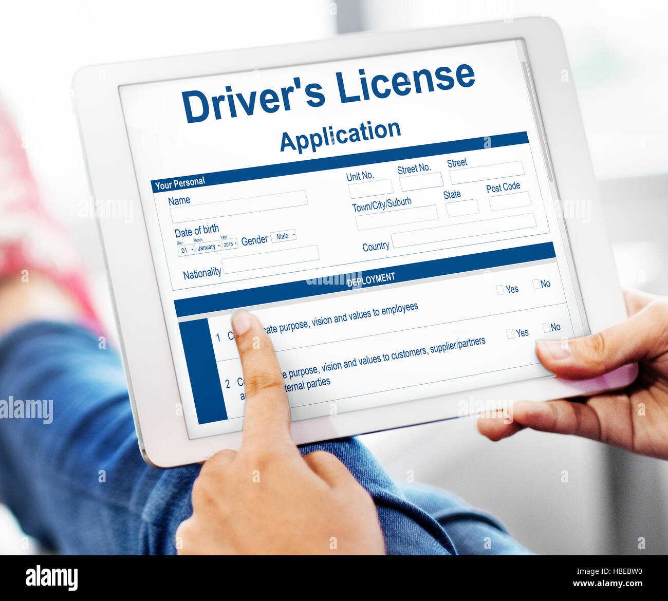 Driver’s License Application Permission Form Concept Stock Photo - Alamy