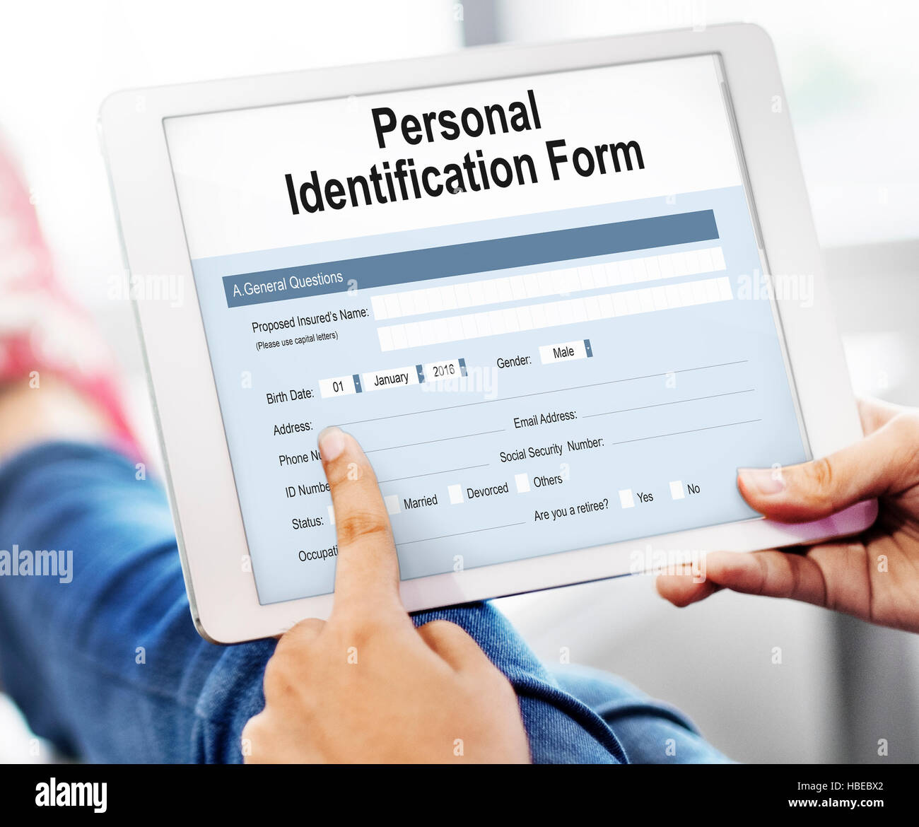 Personal Identification ID Form Concept Stock Photo - Alamy