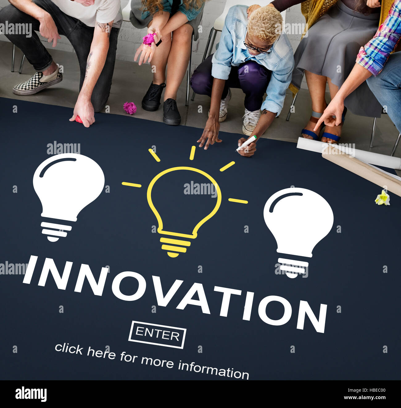 Ideas Creative Thinking Imagine Inspiration Concept Stock Photo - Alamy