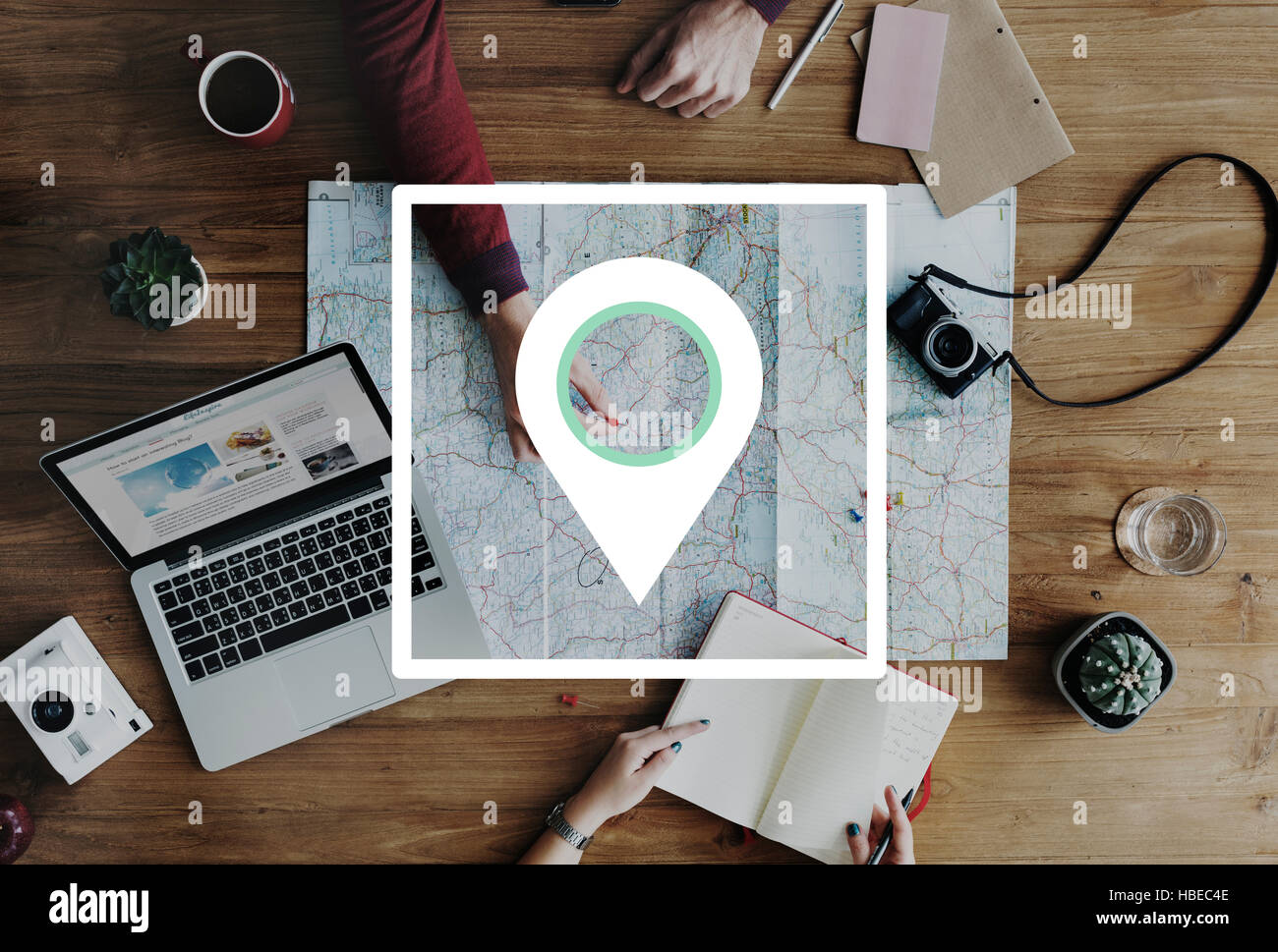 Distance Marker Positioning Navigation Icon Concept Stock Photo - Alamy