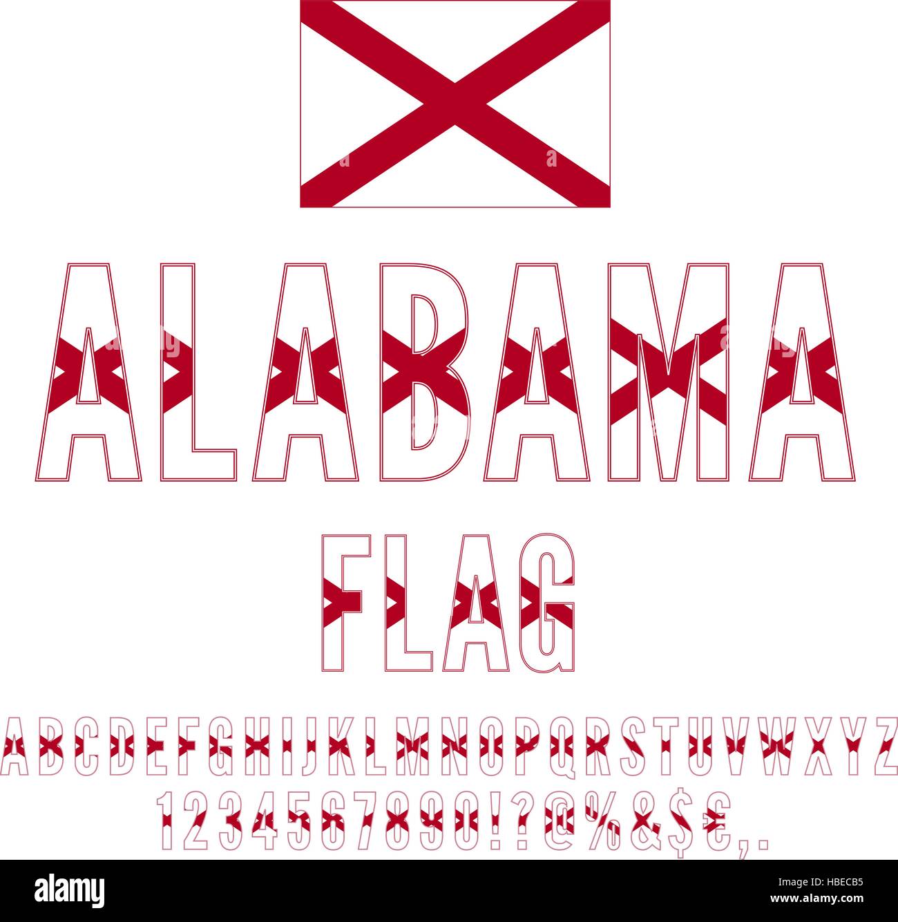 USA state font Stock Vector Image & Art - Alamy