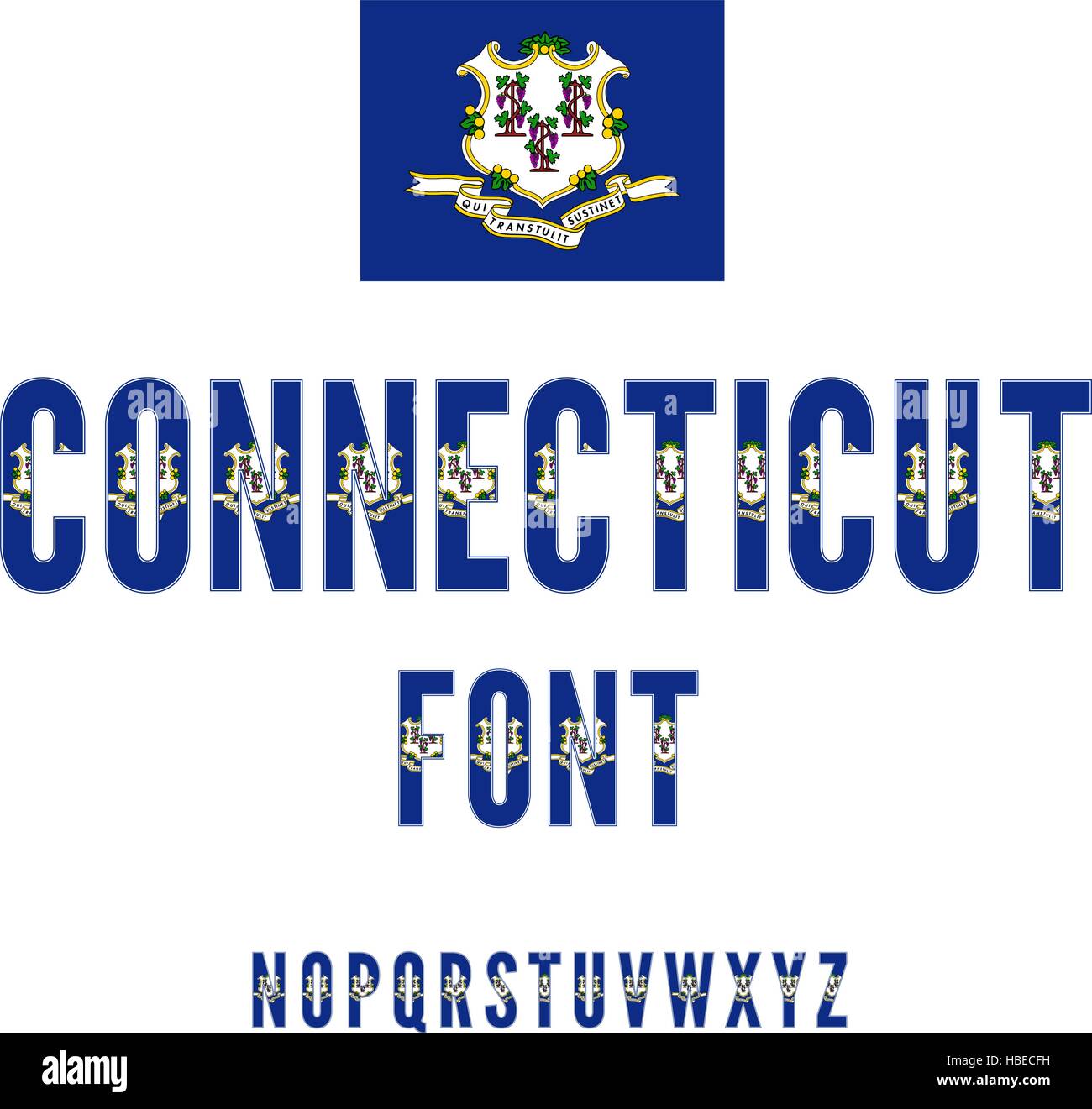 Connecticut national flag Stock Vector Images - Alamy