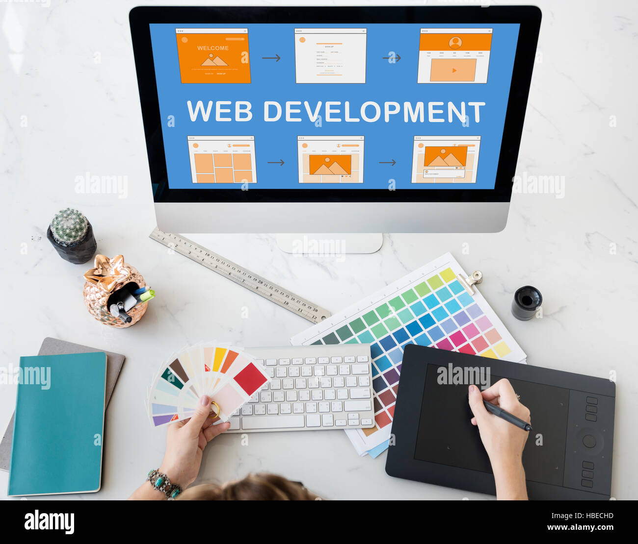 Web Template Website Design Concept Stock Photo - Alamy