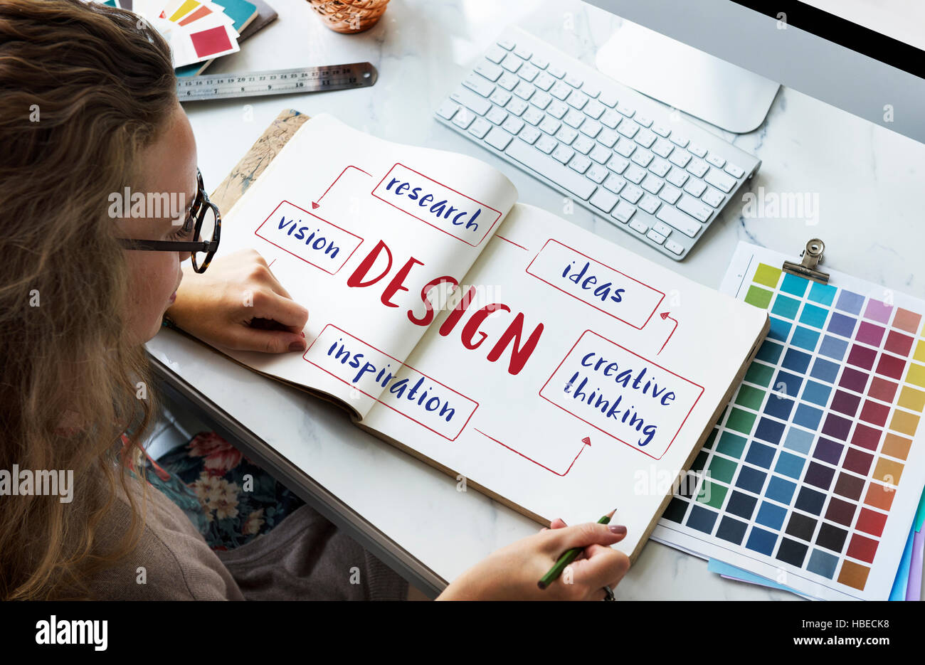 Creative Thinking Creativity Design Process Concept Stock Photo - Alamy