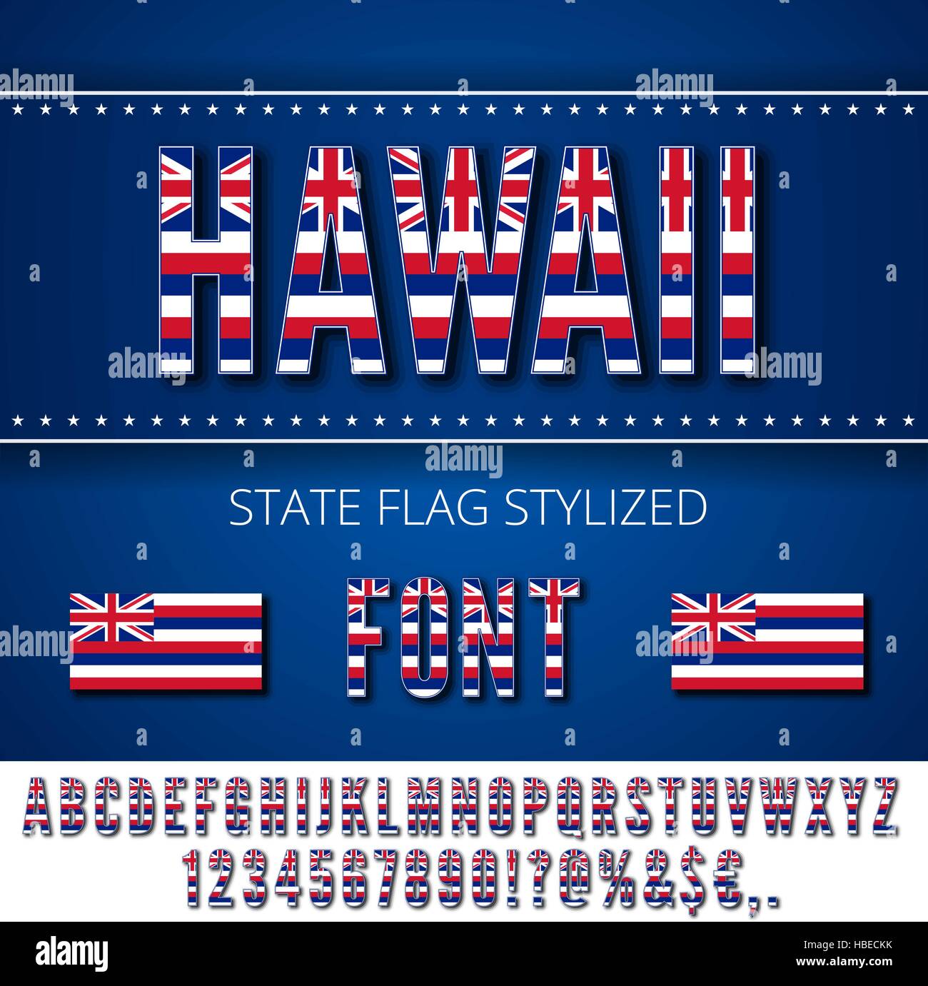 USA state font Stock Vector Image & Art - Alamy