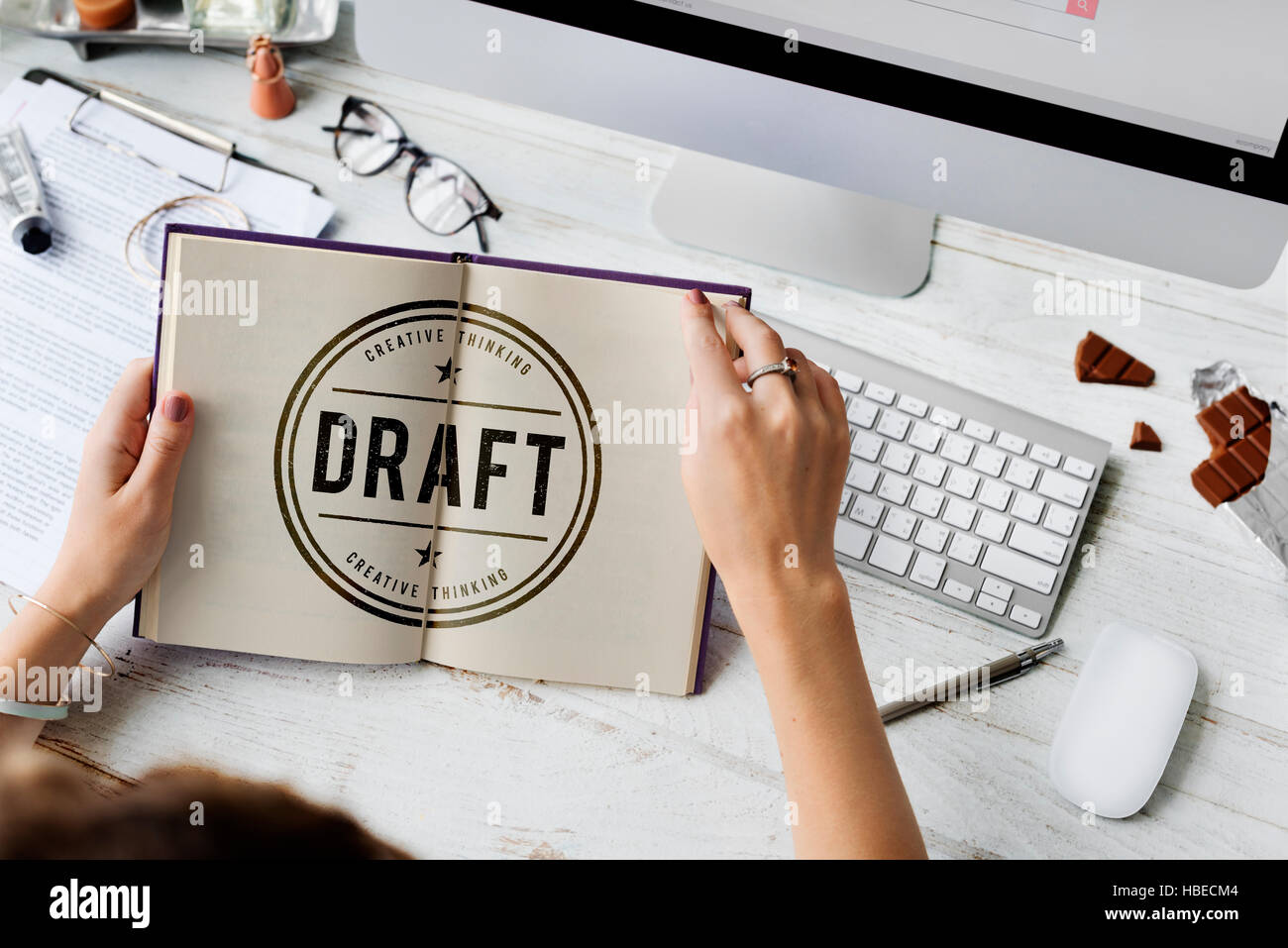 Draft Design Line Outline Sketch Style Graphic Concept Stock Photo - Alamy