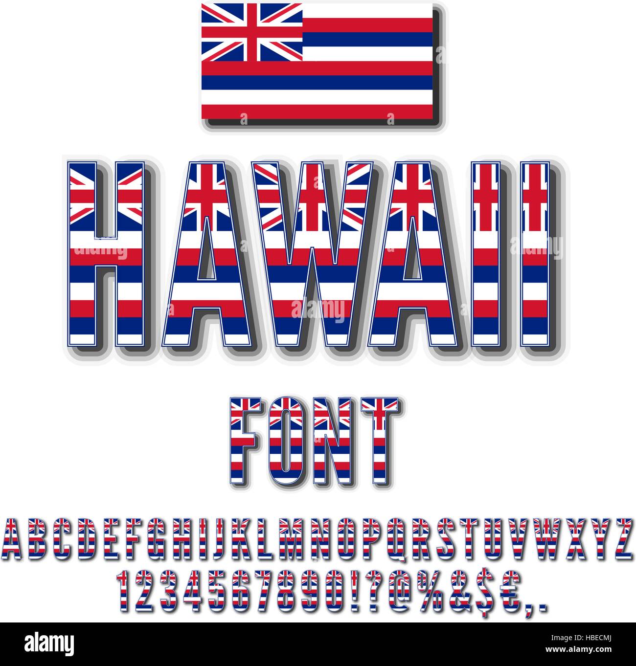 USA state font Stock Vector Image & Art - Alamy