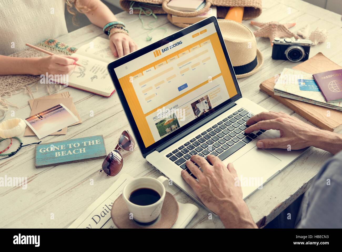 Person Booking Flight Online Concept Stock Photo - Alamy