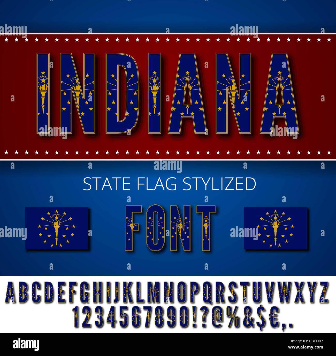 USA state font Stock Vector Image & Art - Alamy