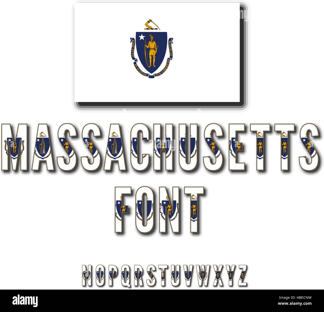 USA state font Stock Vector Image & Art - Alamy