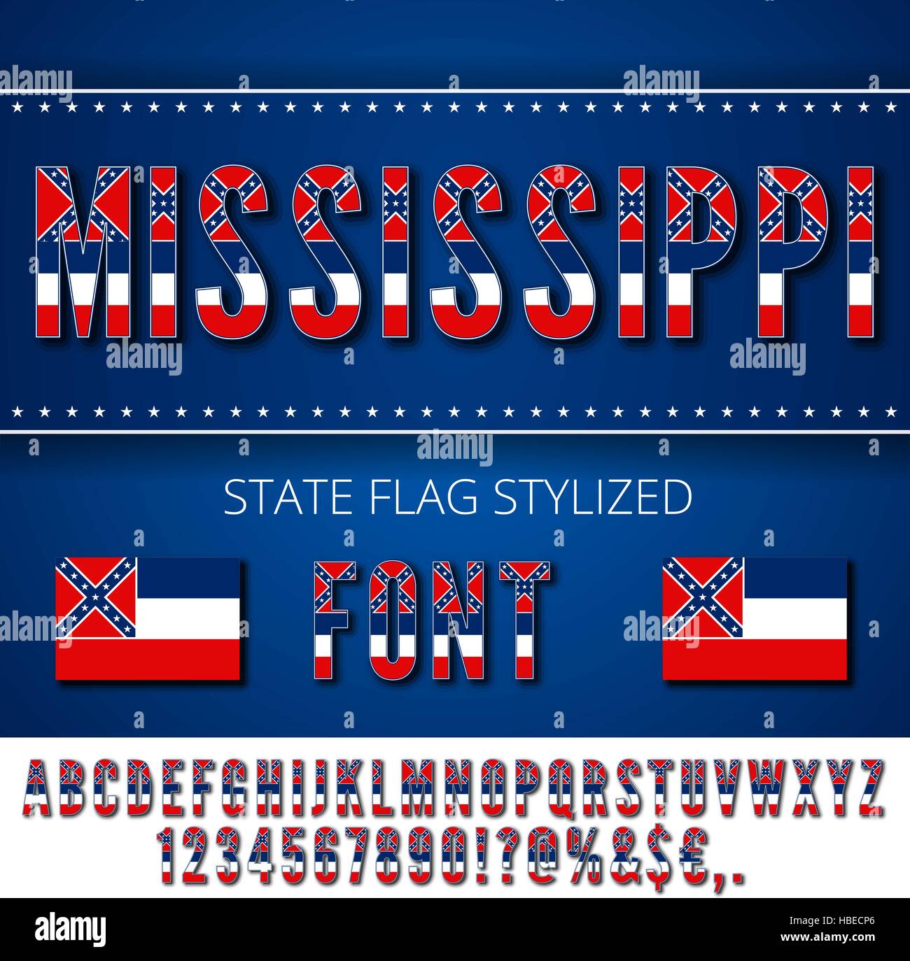 USA state font Stock Vector Image & Art - Alamy