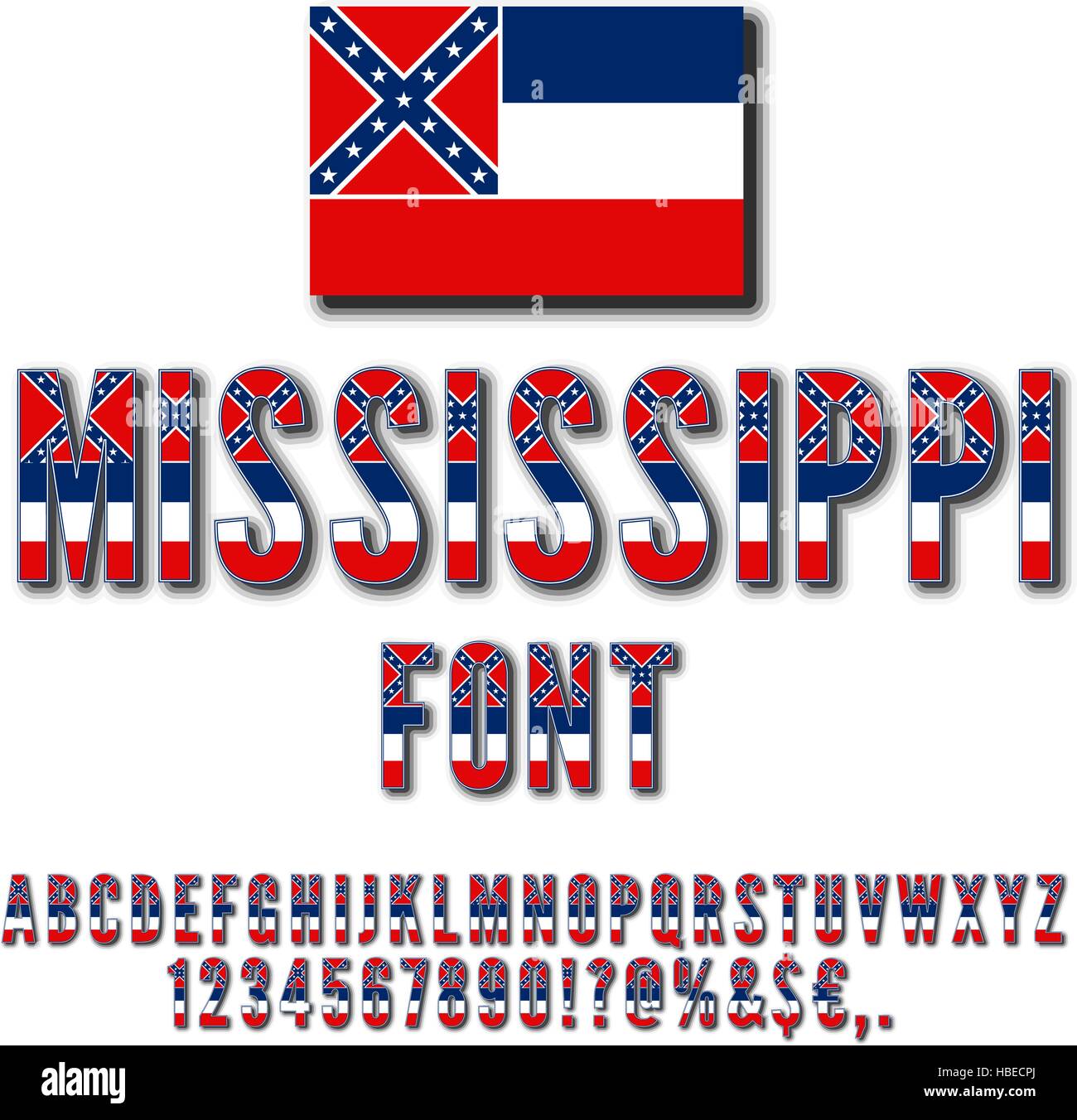 USA state font Stock Vector Image & Art - Alamy