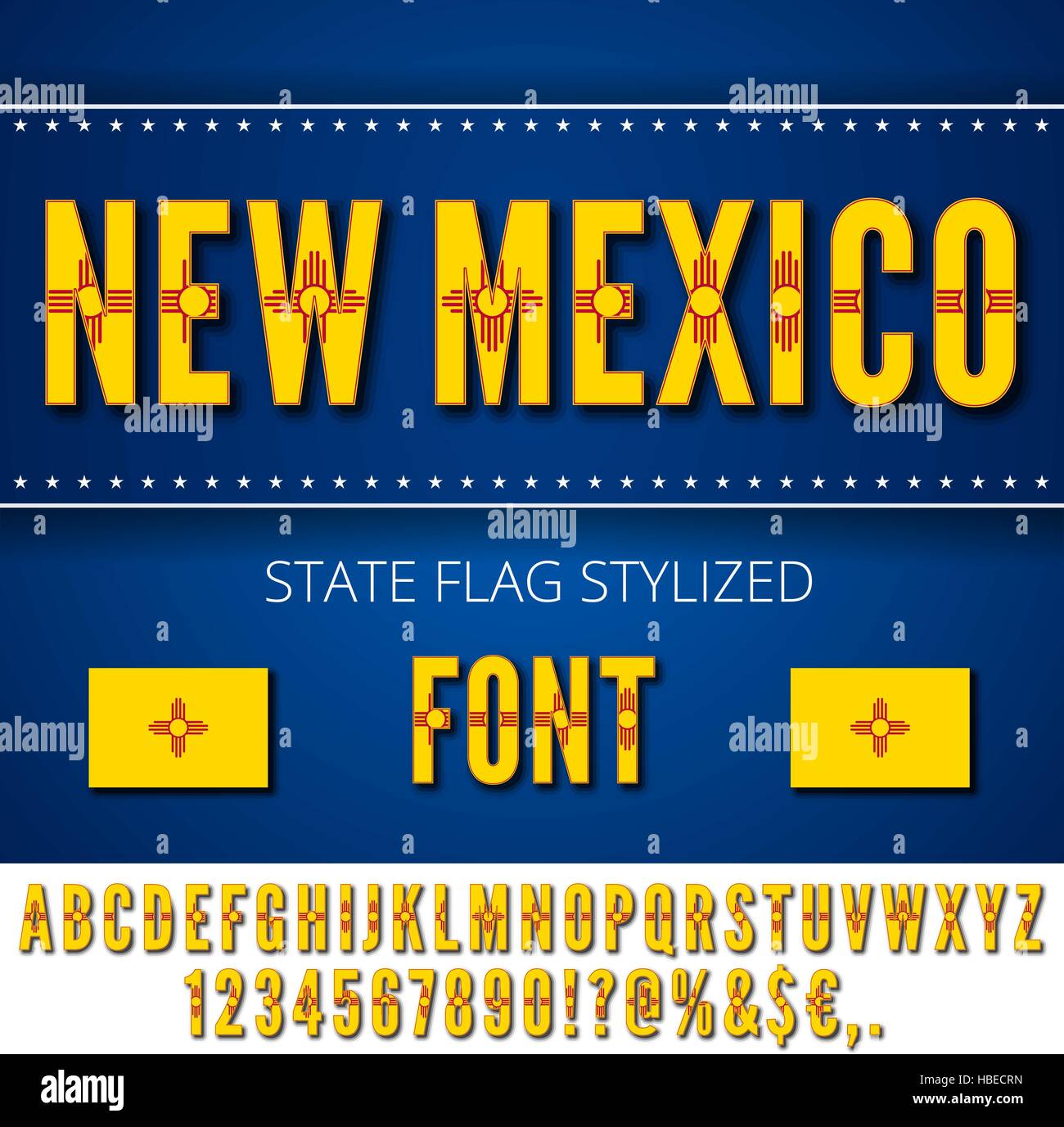 USA state font Stock Vector Image & Art - Alamy