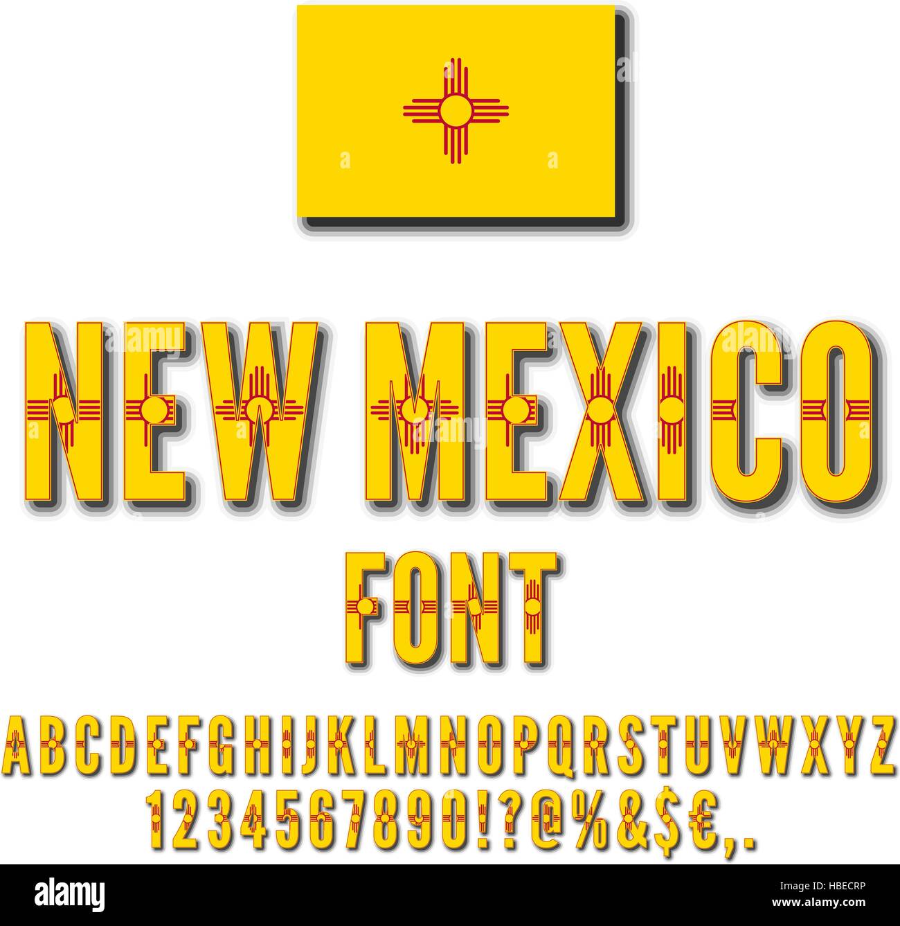 USA state font Stock Vector Image & Art - Alamy