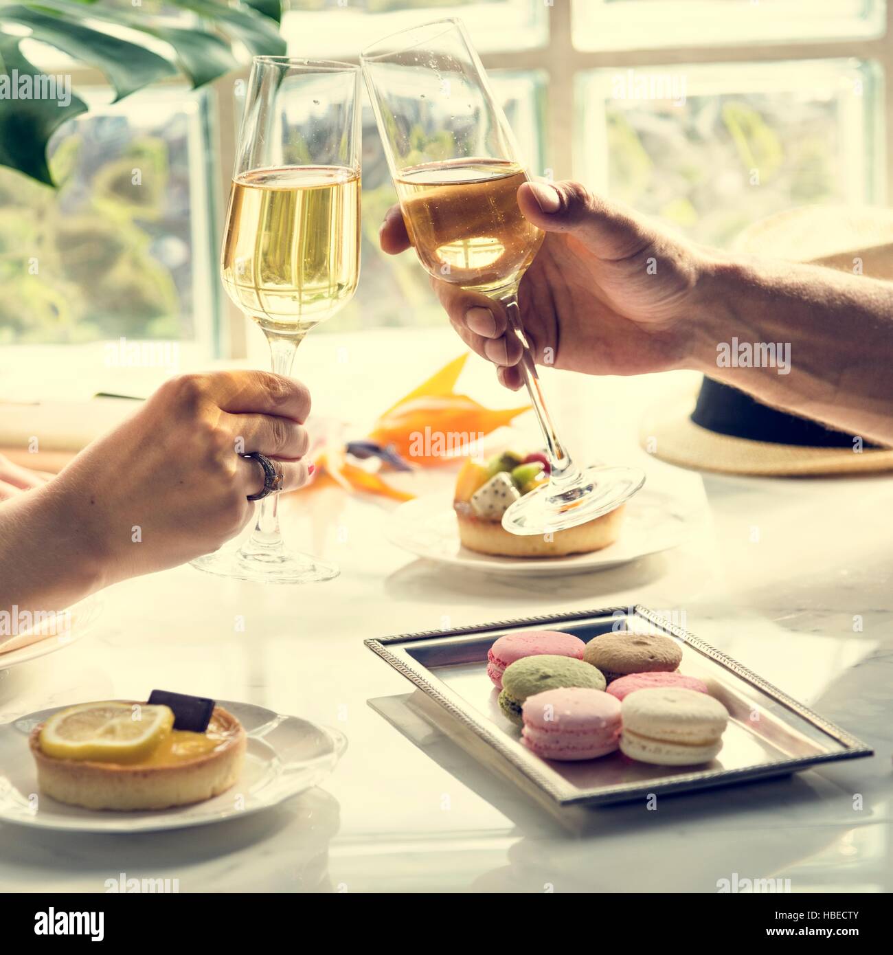 Toast Cheers Alcohol Beverage Celebration Party Concept Stock Photo - Alamy
