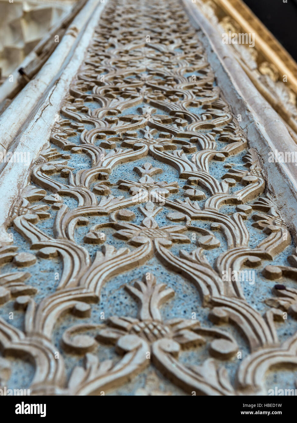 plasterwork in Tabatabaei historic house in Kashan city, Iran Stock ...
