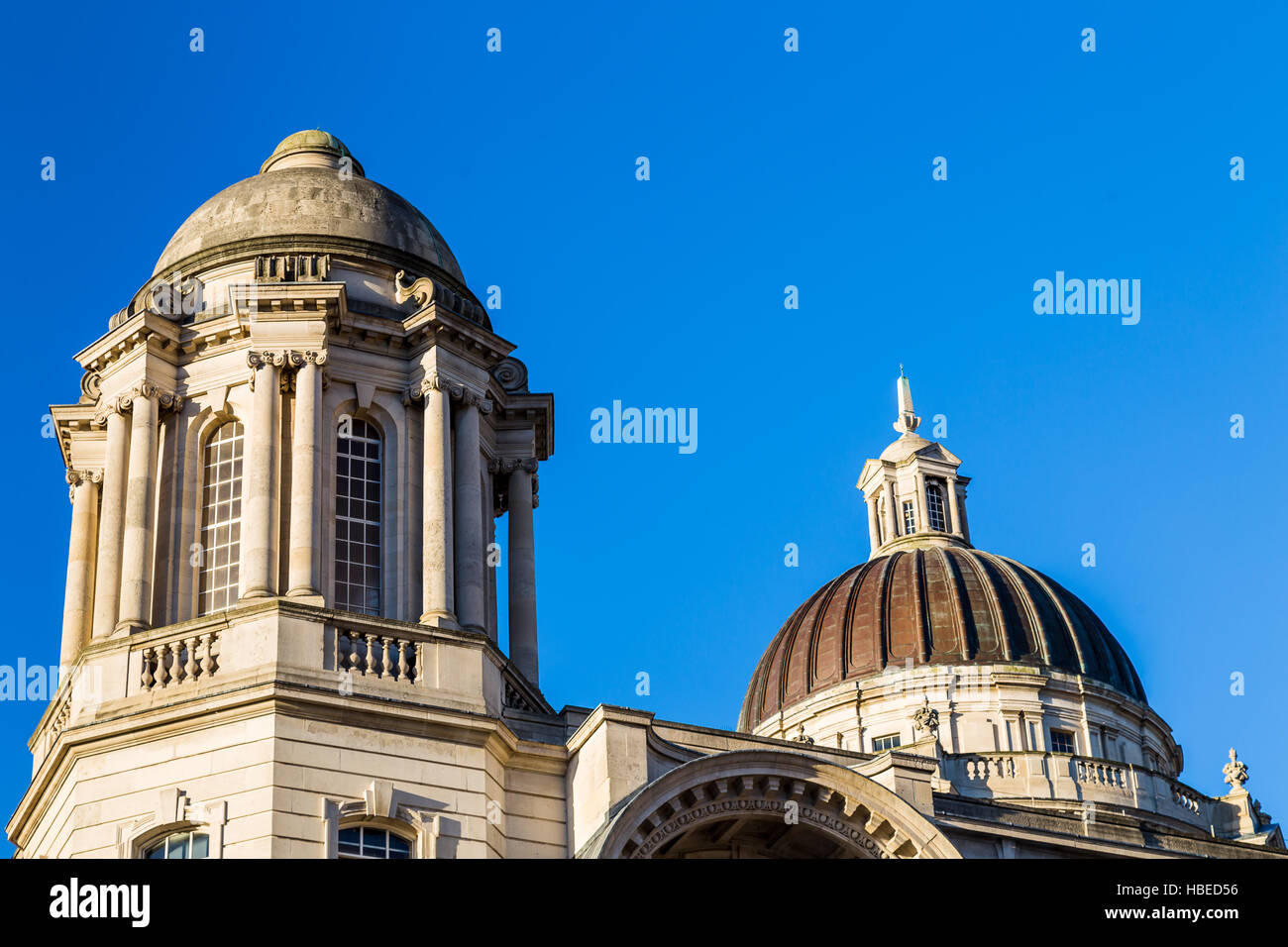 One of four towers on the corner of the Port of Liverpool Building ...