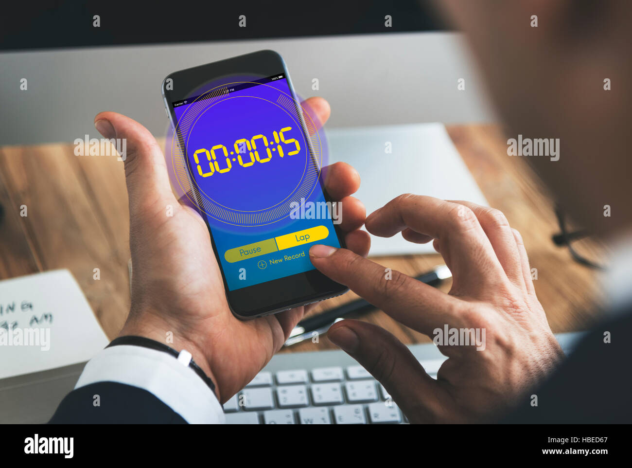 Stopwatch Clock Time Countdown Graphic Words Stock Photo - Alamy