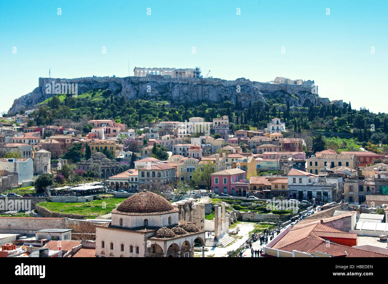 View of Acropolis from far away Stock Photo - Alamy