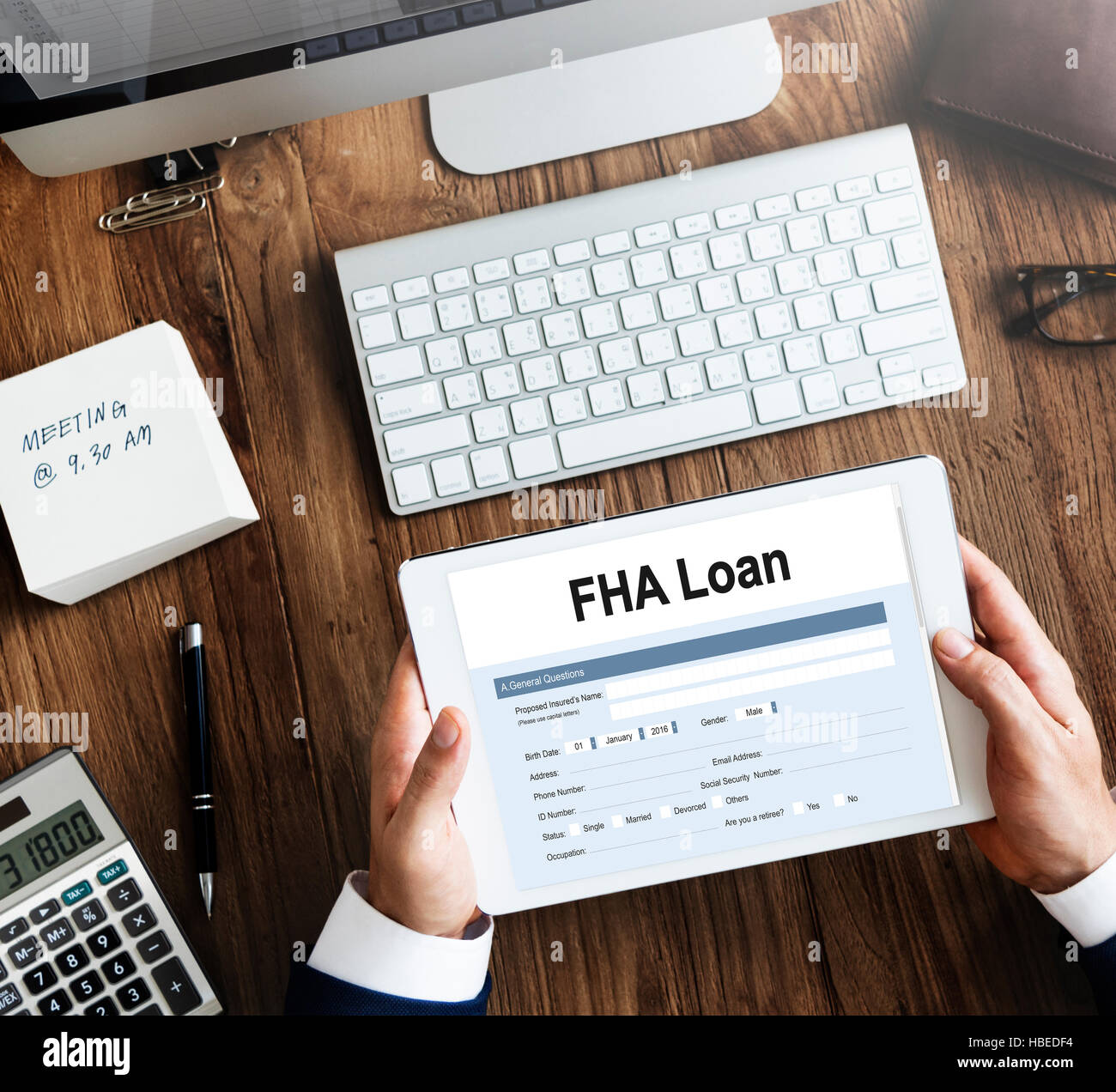FHA Loan Finance Mortgage Form Application Concept Stock Photo - Alamy