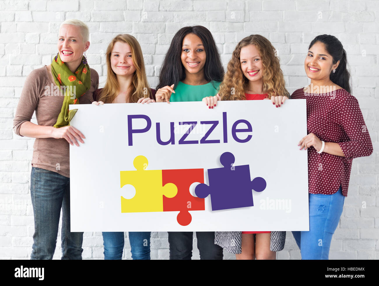 Puzzle Partnership Cooperation Connection Concept Stock Photo - Alamy
