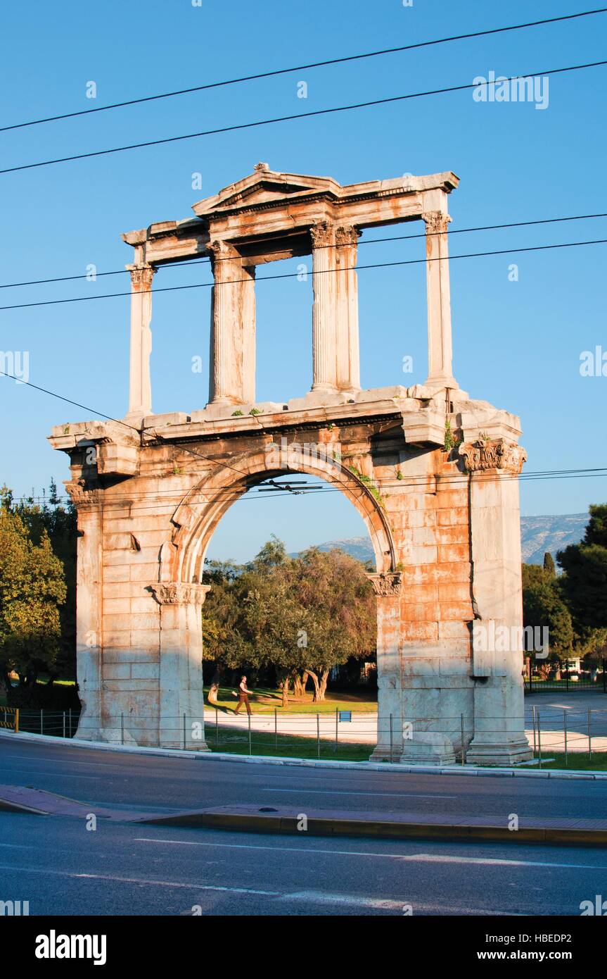 Hadrian Arch in Athens Greece Stock Photo - Alamy