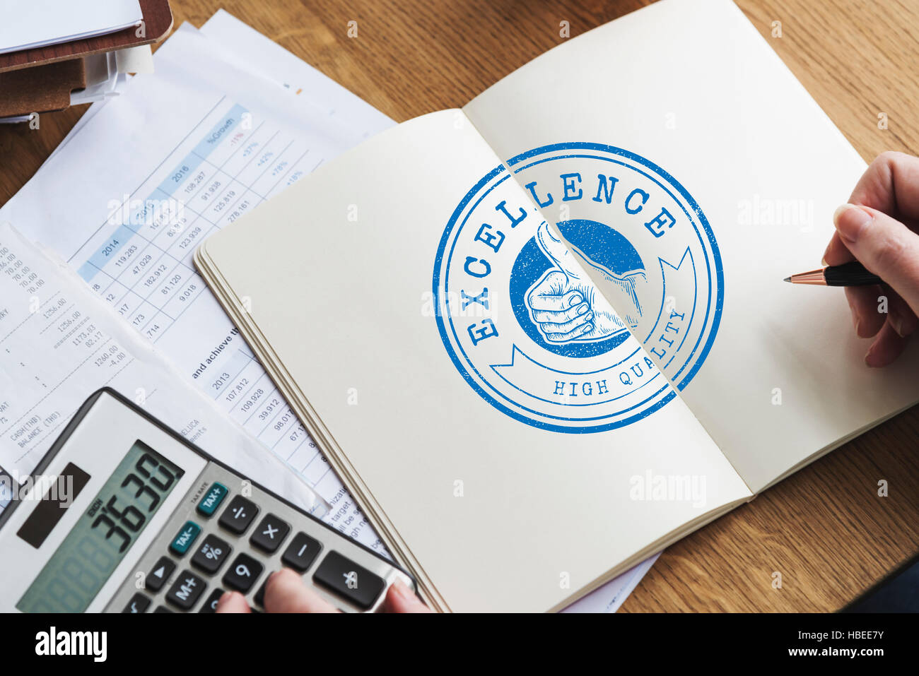 Excellence Quality High Brand Label Concept Stock Photo - Alamy