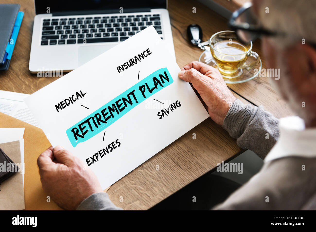 Retirement Plan Diagram Graphic Concept Stock Photo - Alamy