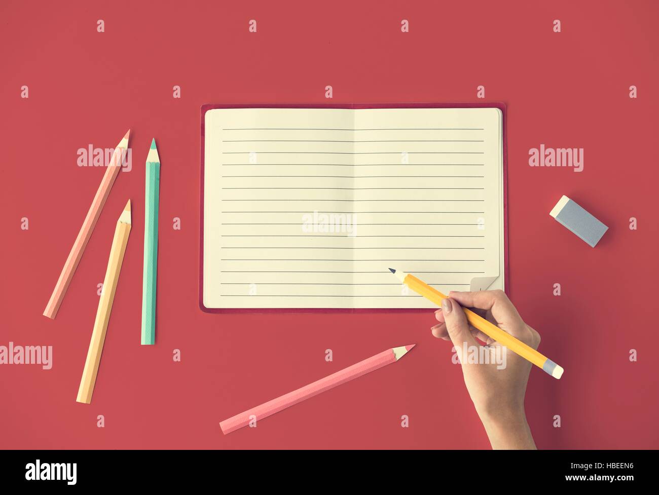 Blank Mockup Empty Page Diary Copy Space Concept Stock Photo - Alamy