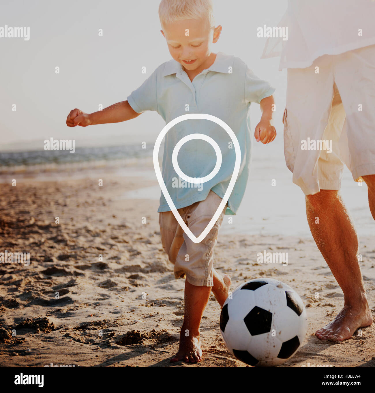 Pin DIstance Marker Navigation Positioning Concept Stock Photo - Alamy