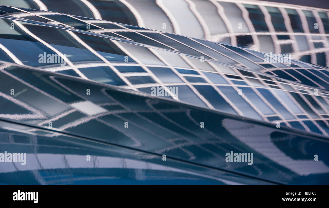 Abstract reflection on shiny car body Stock Photo - Alamy