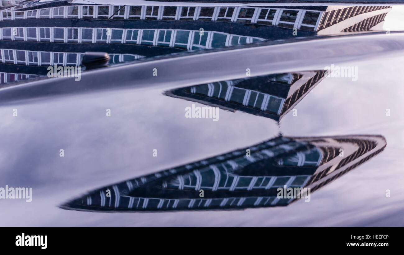 Abstract reflection on shiny car body Stock Photo - Alamy