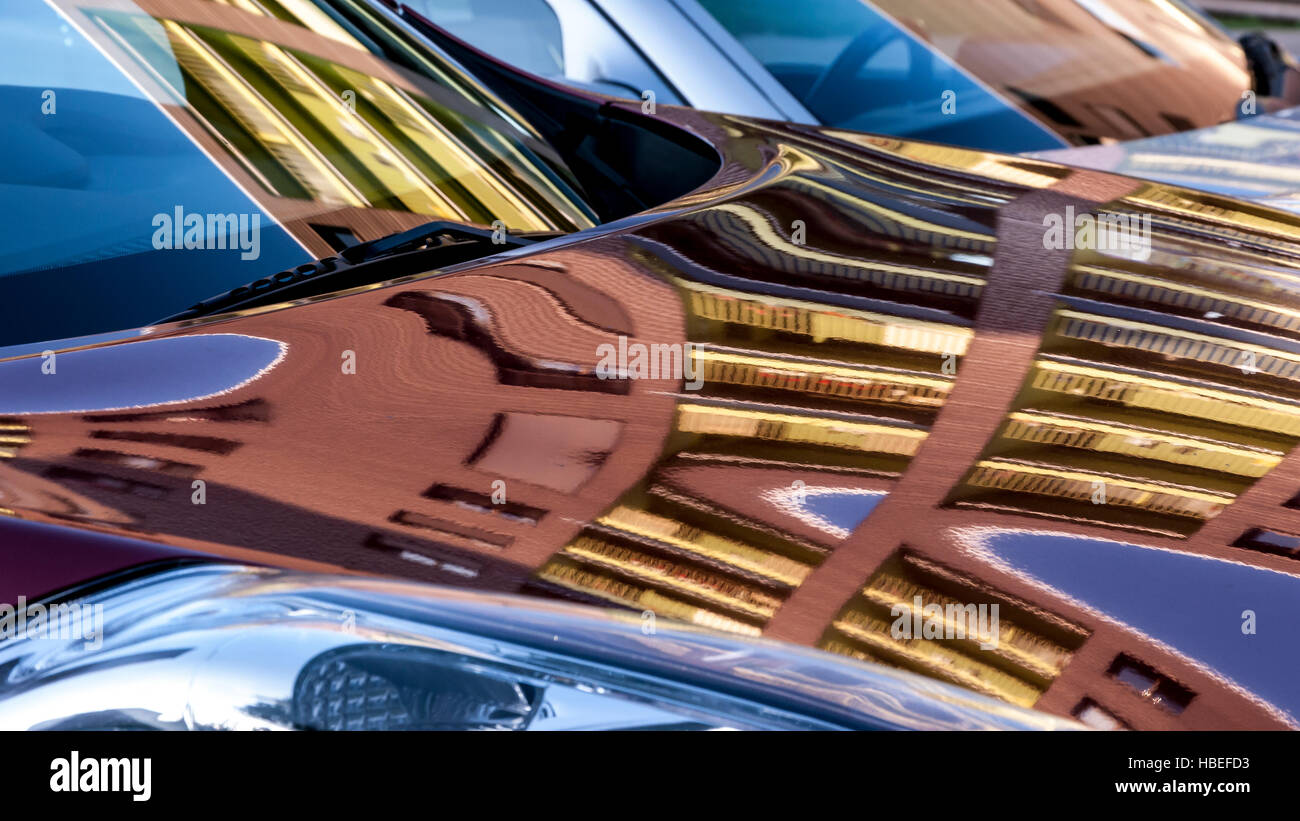 Abstract reflection on shiny car body Stock Photo - Alamy