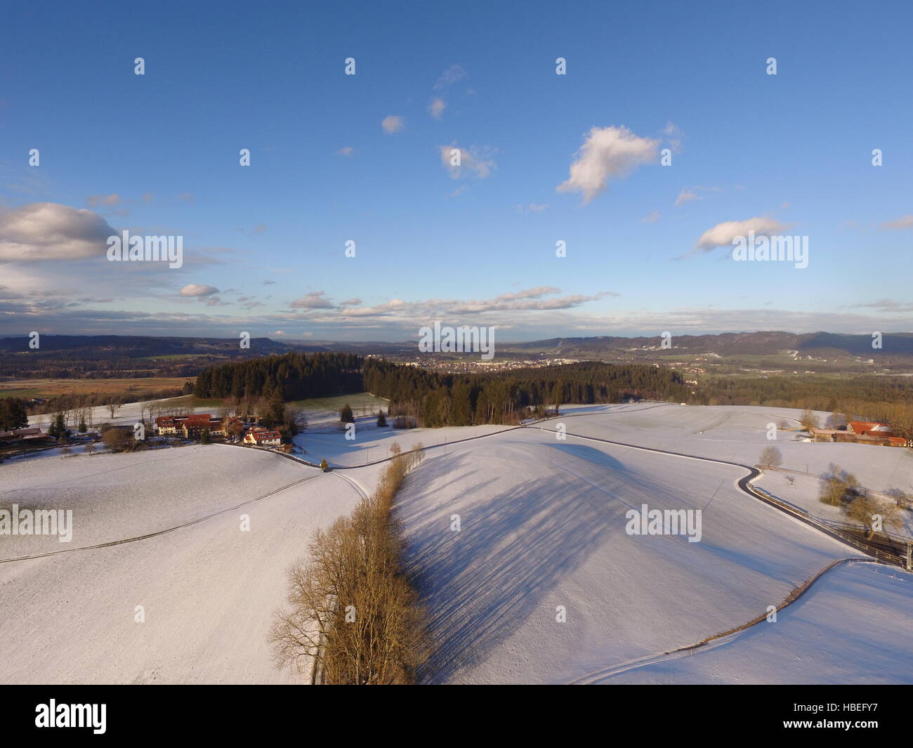 aerial winter landscape Stock Photo - Alamy