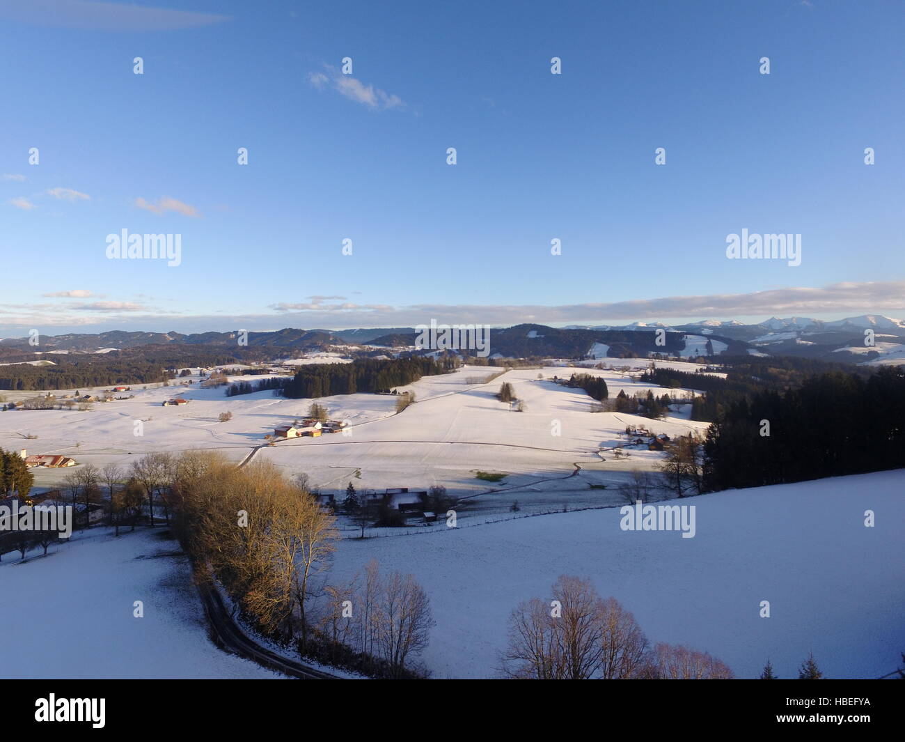 aerial winter landscape Stock Photo - Alamy
