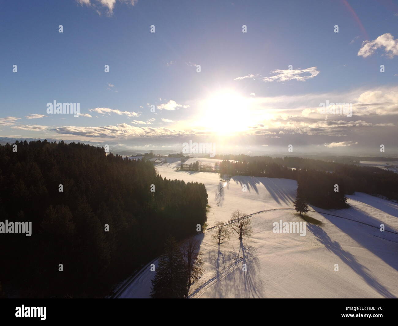 aerial winter landscape Stock Photo - Alamy