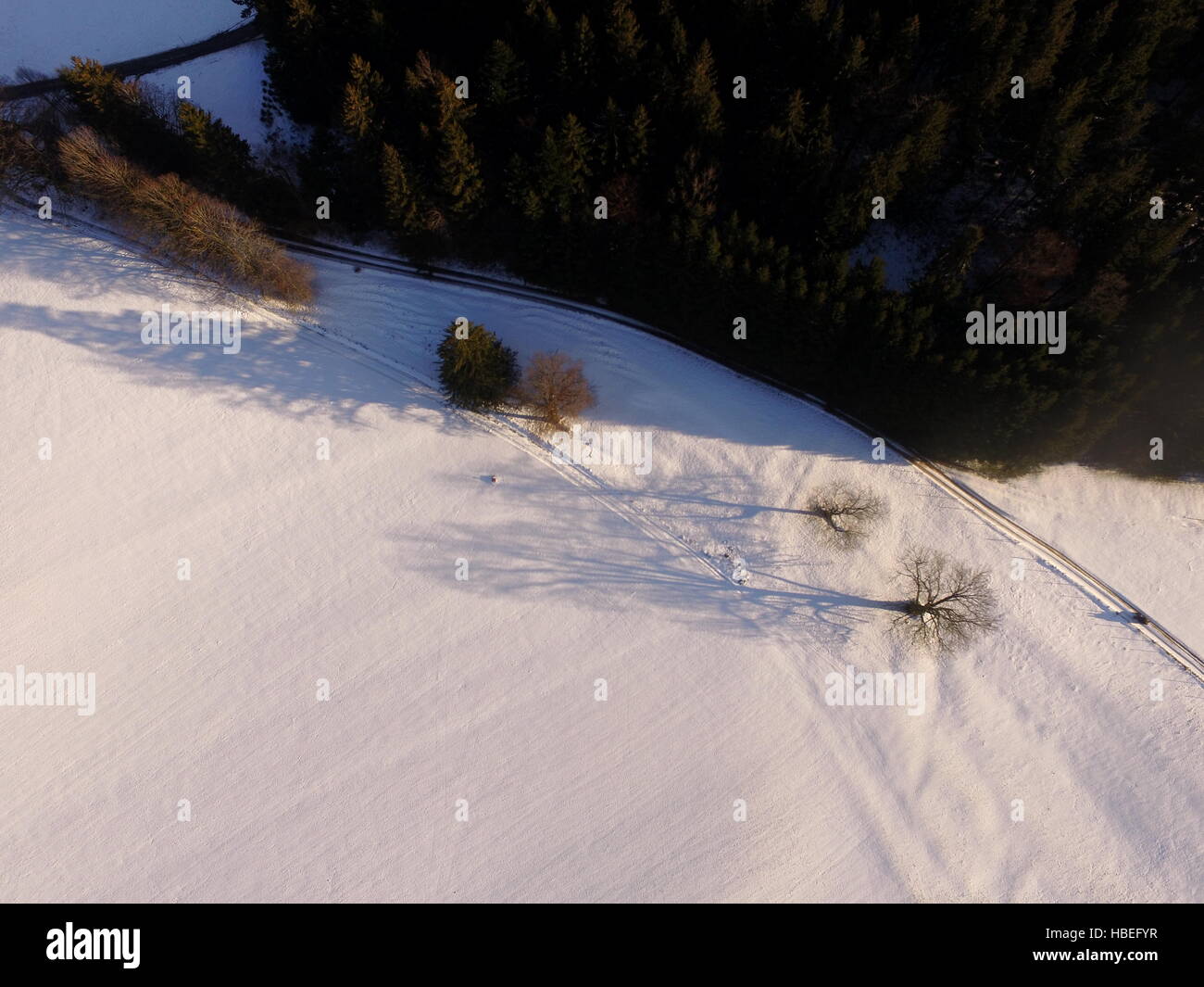 aerial winter landscape Stock Photo - Alamy