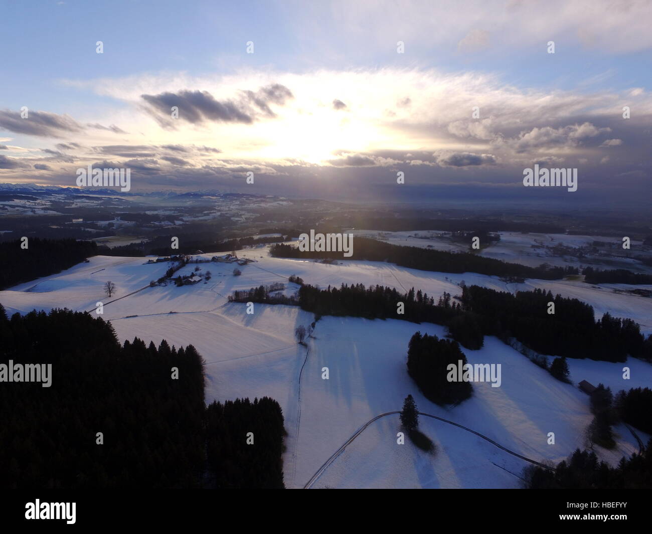 aerial winter landscape Stock Photo - Alamy